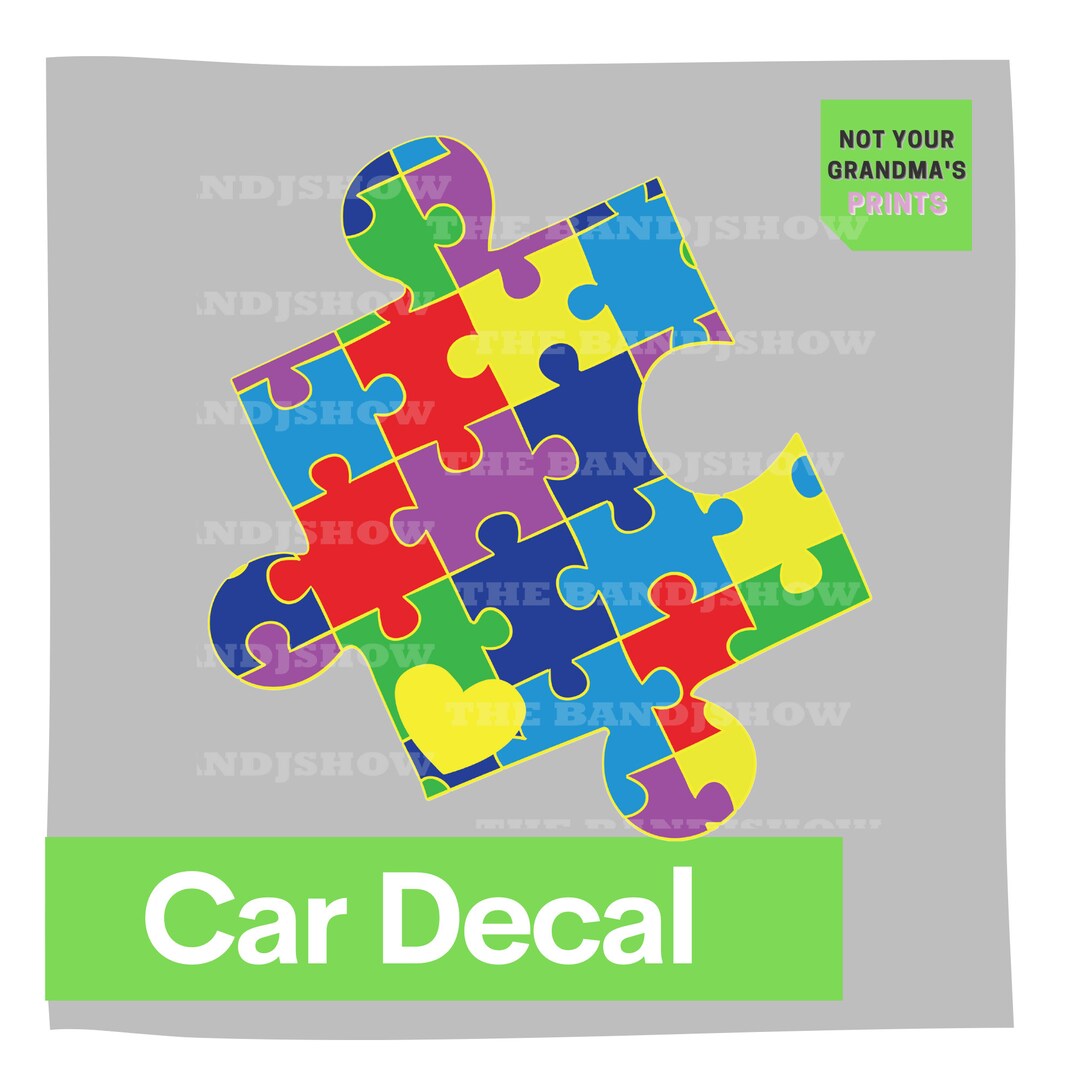 Car Decal - Autism Puzzle Piece, Autism Awareness - Etsy
