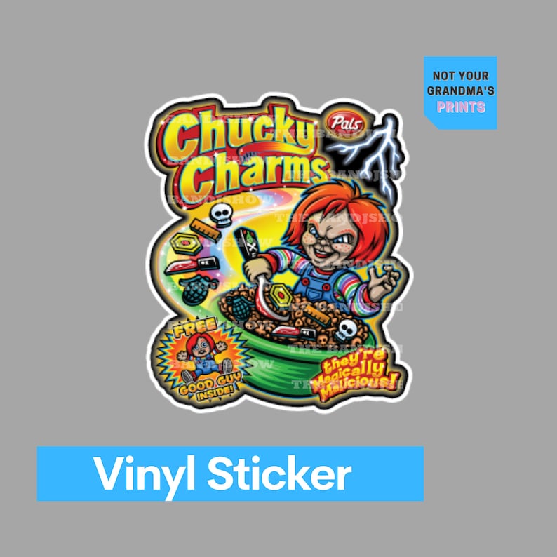 Vinyl Sticker Chucky Charms Spooky Decal Horror Movie - Etsy