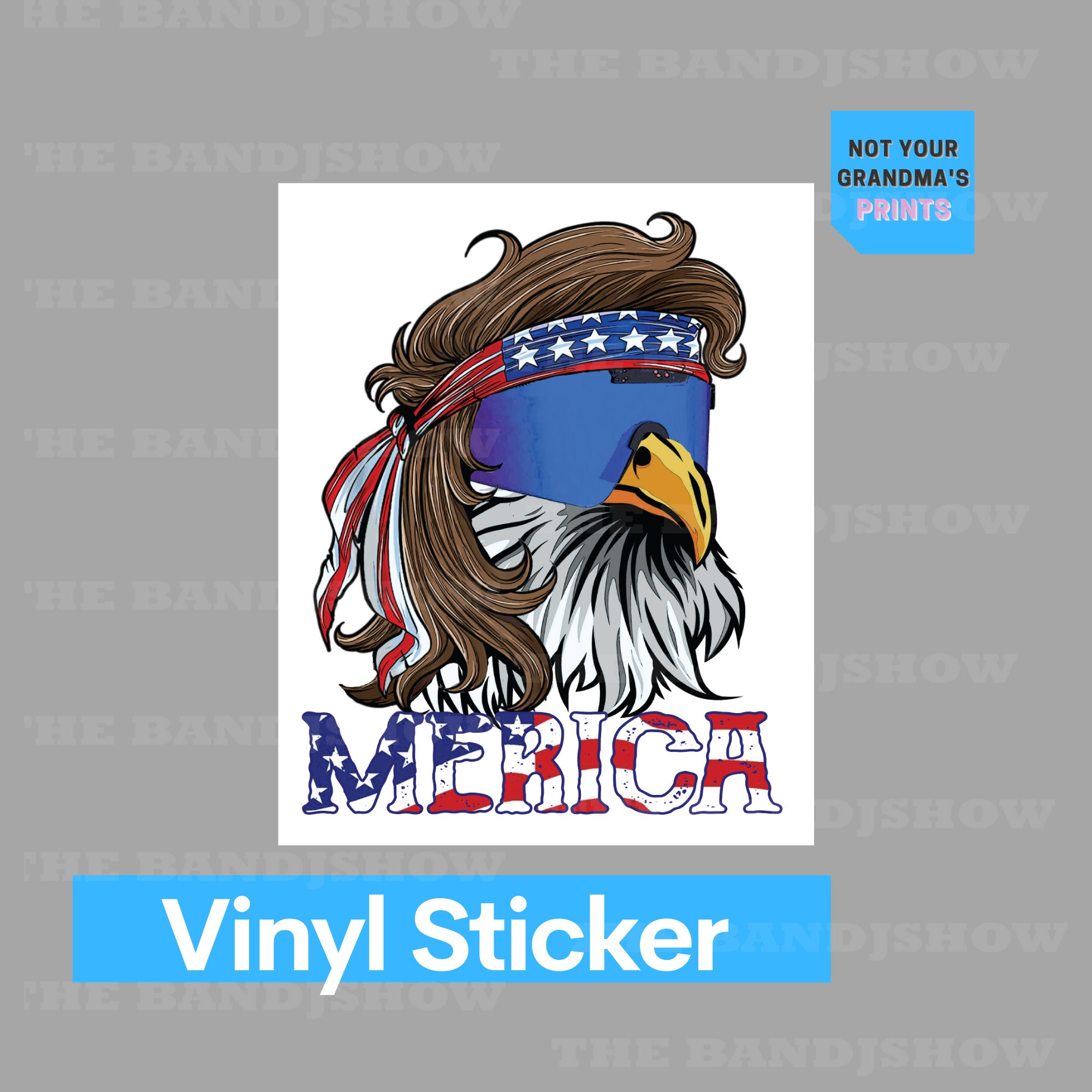 Merica Mullet Eagle Vinyl Sticker Decal Windows Laptops - Etsy