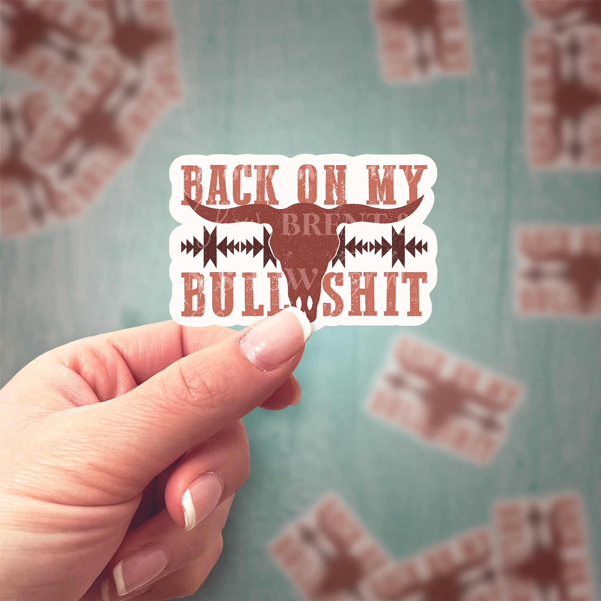 Vinyl Sticker Back on My BS Sticker Laptop Decal Rustic - Etsy