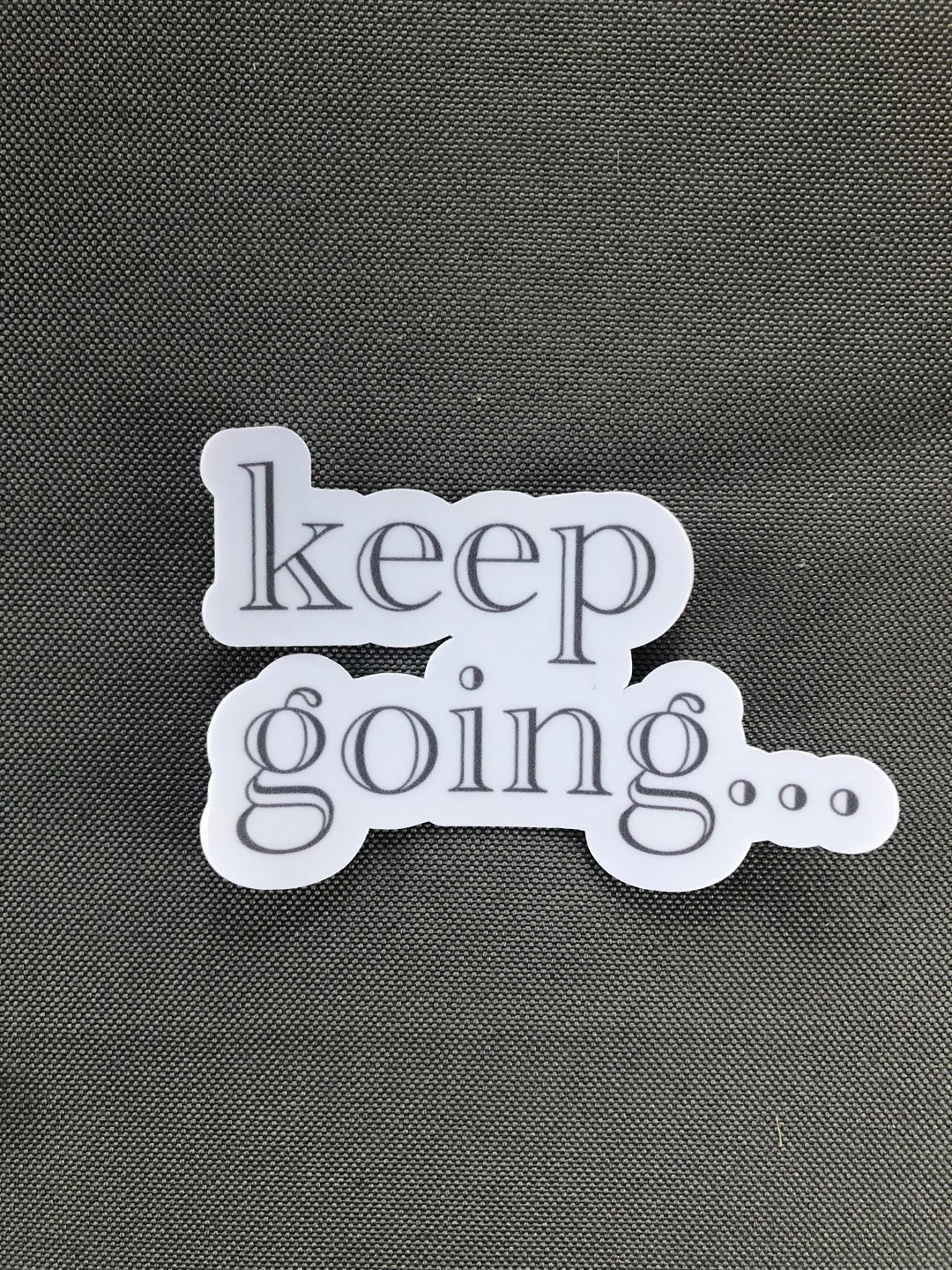 Keep Going Sticker | 3 In. X 2 In. | Grey or Indigo | Vinyl Stickers ...