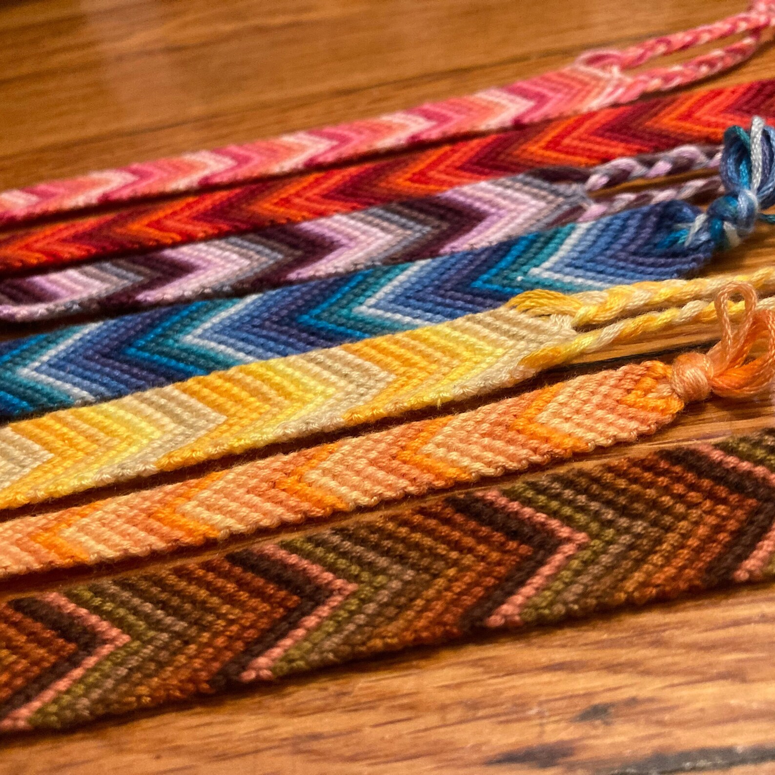 Red V-stripe Friendship Bracelet - Etsy