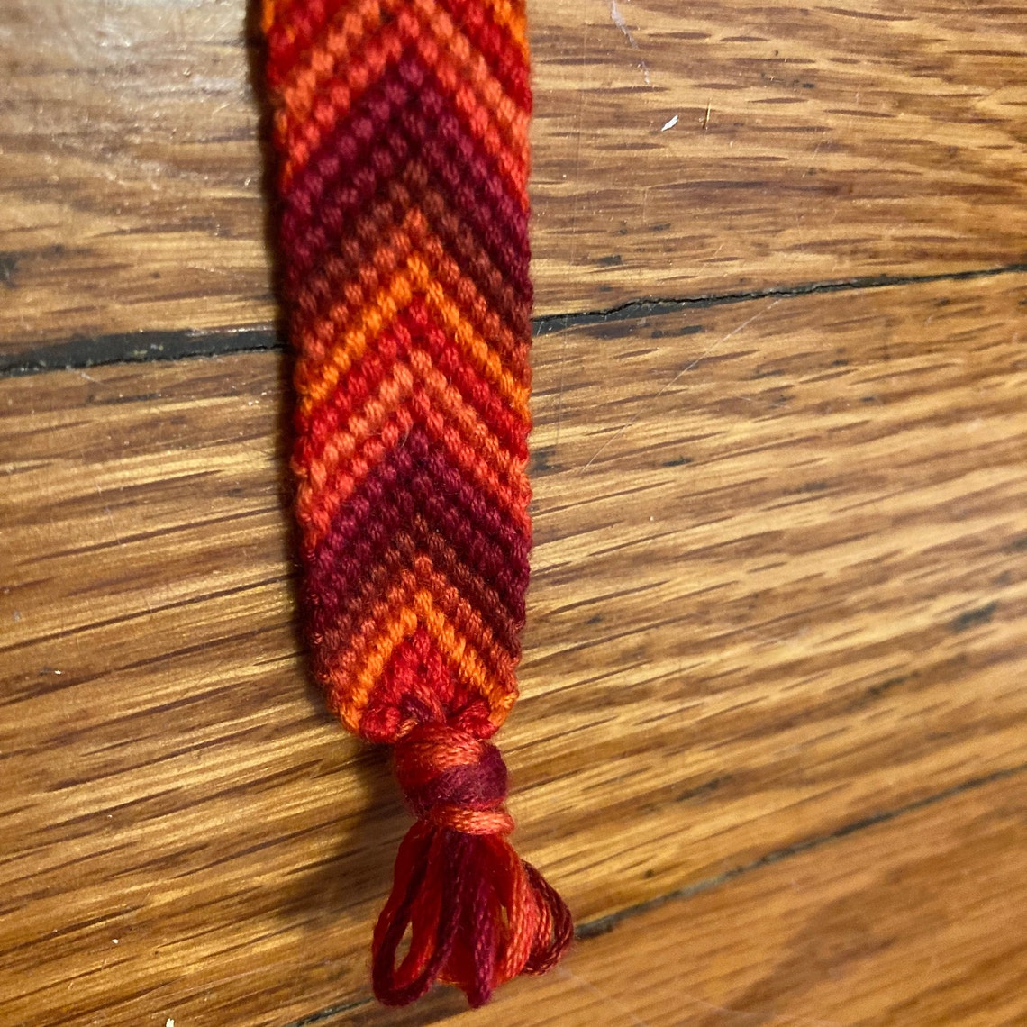 Red V-stripe Friendship Bracelet - Etsy