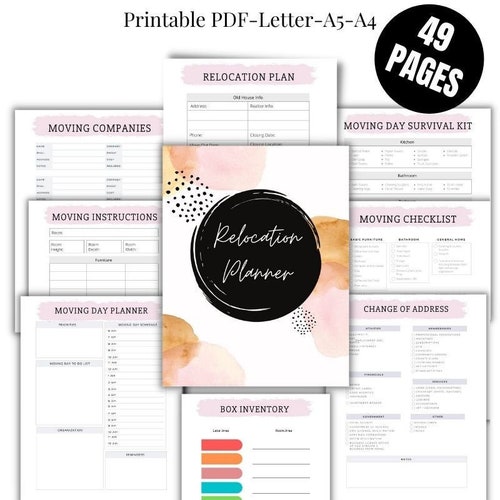 Relocation/moving Planner Digital Download Only - Etsy