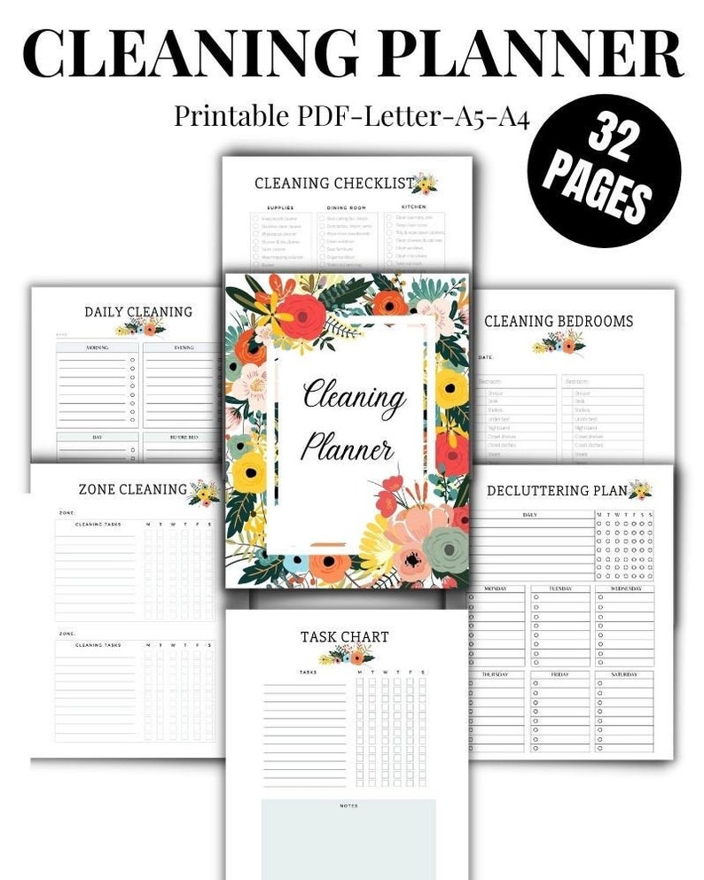 Cleaning Planner, Digital Download Only - Etsy