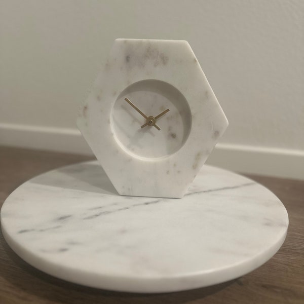 Marble Clock - Etsy