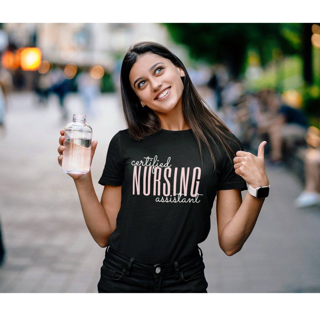 Certified Nursing Assistant Pink Font and Cursive Handwriting, CNA ...