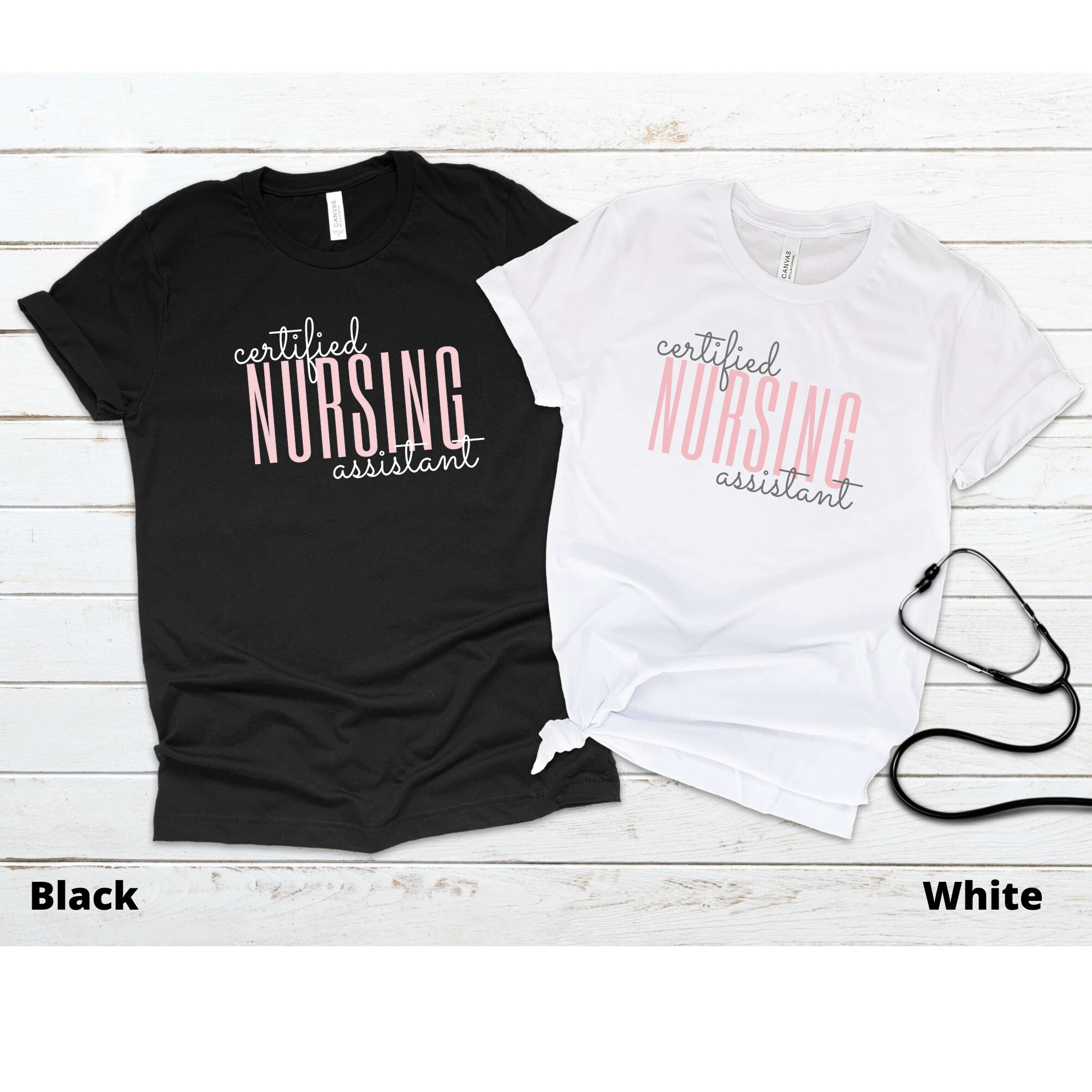 Certified Nursing Assistant Pink Font and Cursive Handwriting, CNA ...