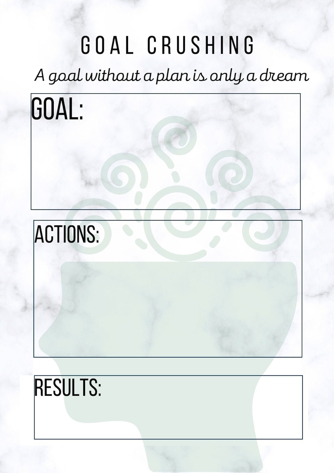 Goal Crushing Worksheet/ Digital Journal/ Thought Organizer/ Self ...