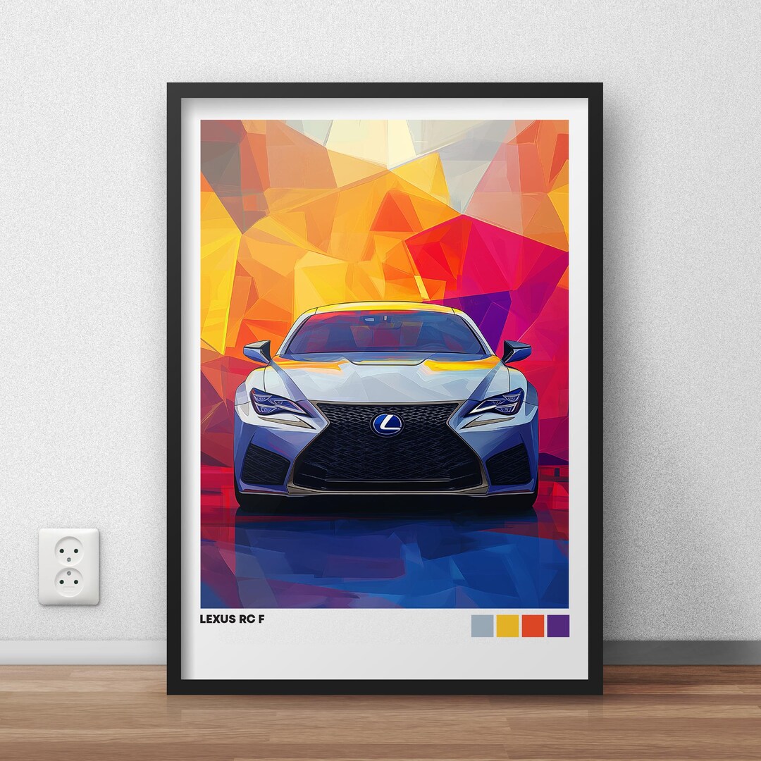 Lexus RC-F Print - Grey - Car Poster - Cool Car Print - Iconic Car ...