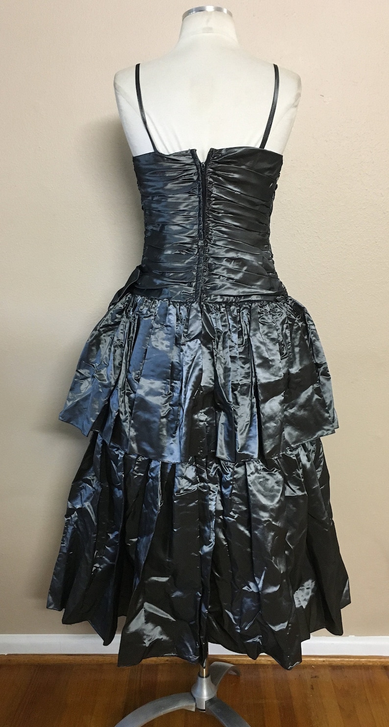 Vintage Alyce Designs 80s Metallic Grey Charcoal Chrome Reflective ...
