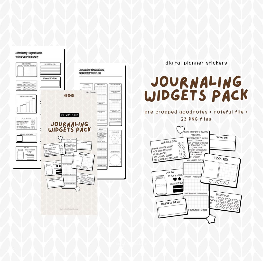 Journaling Widgets Pack | Digital Stickers for Goodnotes | Cute ...