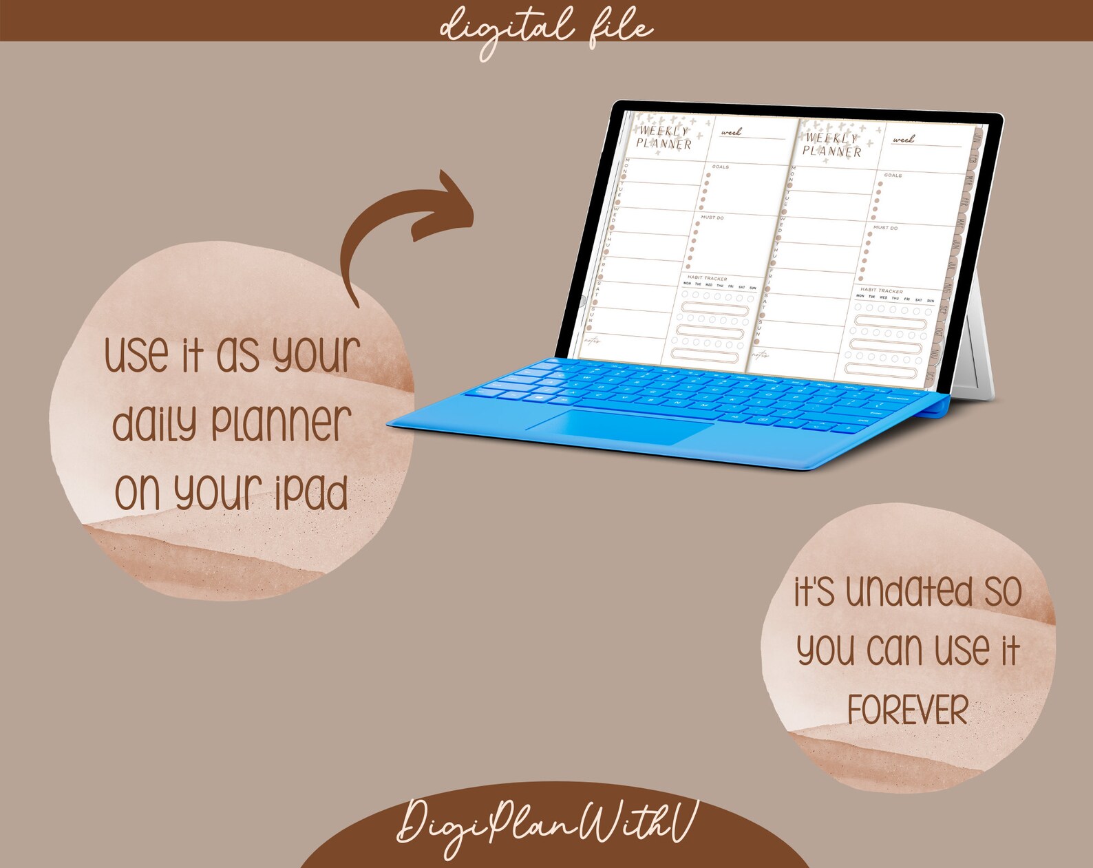 Digital Planner 2021 2022 Digital Planner Undated Digital | Etsy