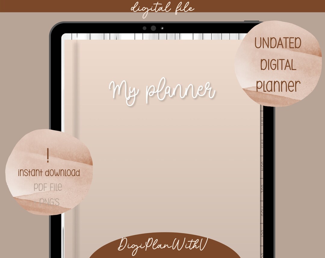 Digital Planner 2021 2022, Digital Planner Undated, Digital Planner ...