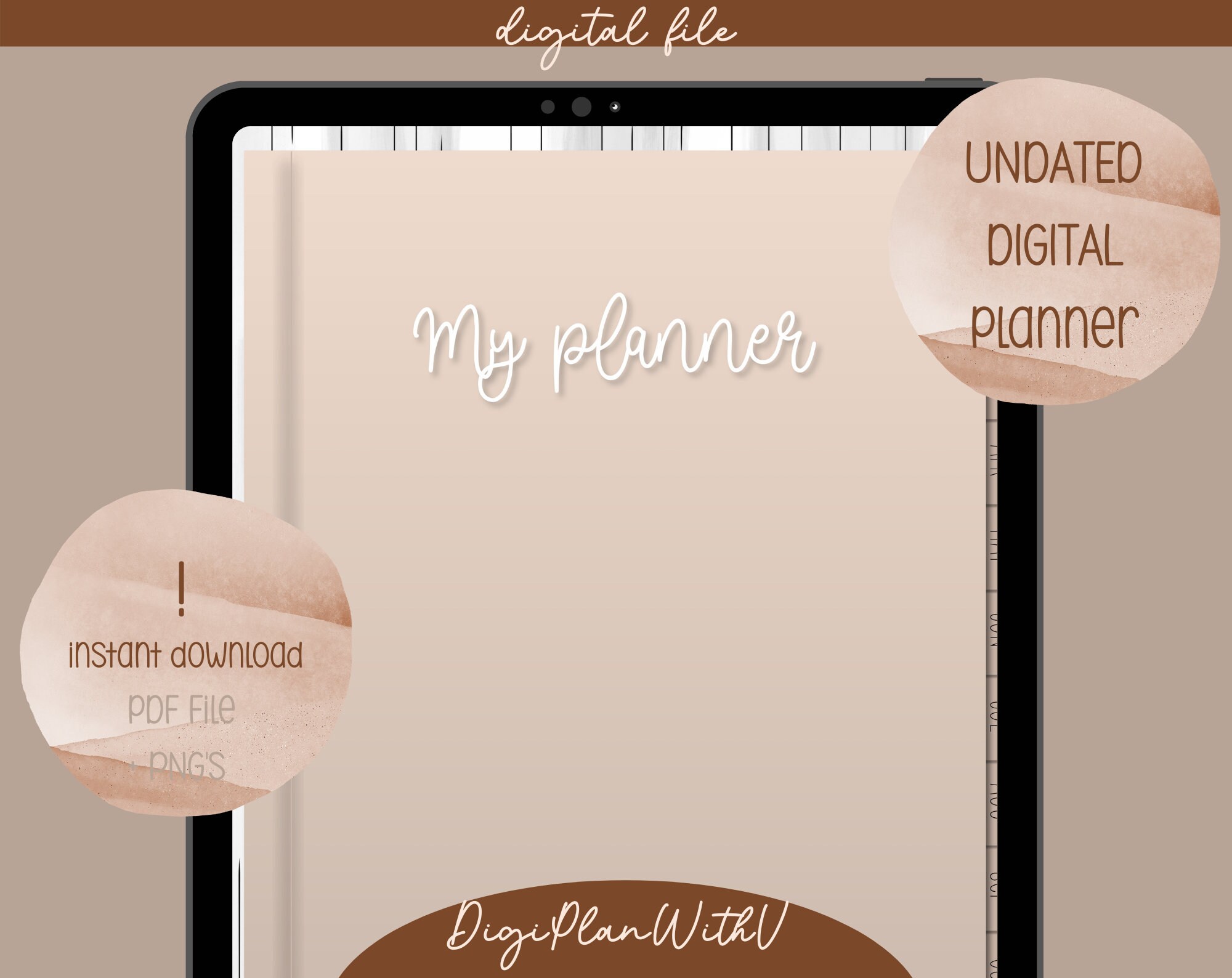 Digital Planner 2021 2022, Digital Planner Undated, Digital Planner ...