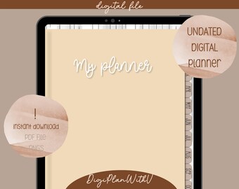 Digital Planner 2021 2022, Digital Planner Undated, Digital Planner ...