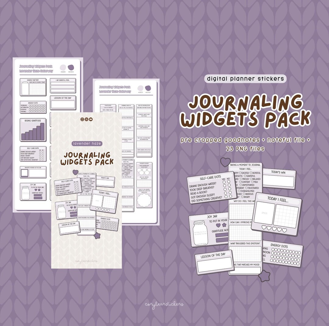 Journaling Widgets Pack | Digital Stickers for Goodnotes | Cute ...