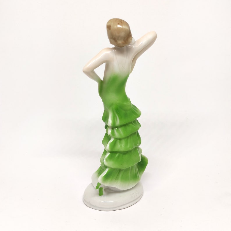 Lovely Art Deco Porcelain Dancing Lady Figurine Girl Dancer Lustrous ...