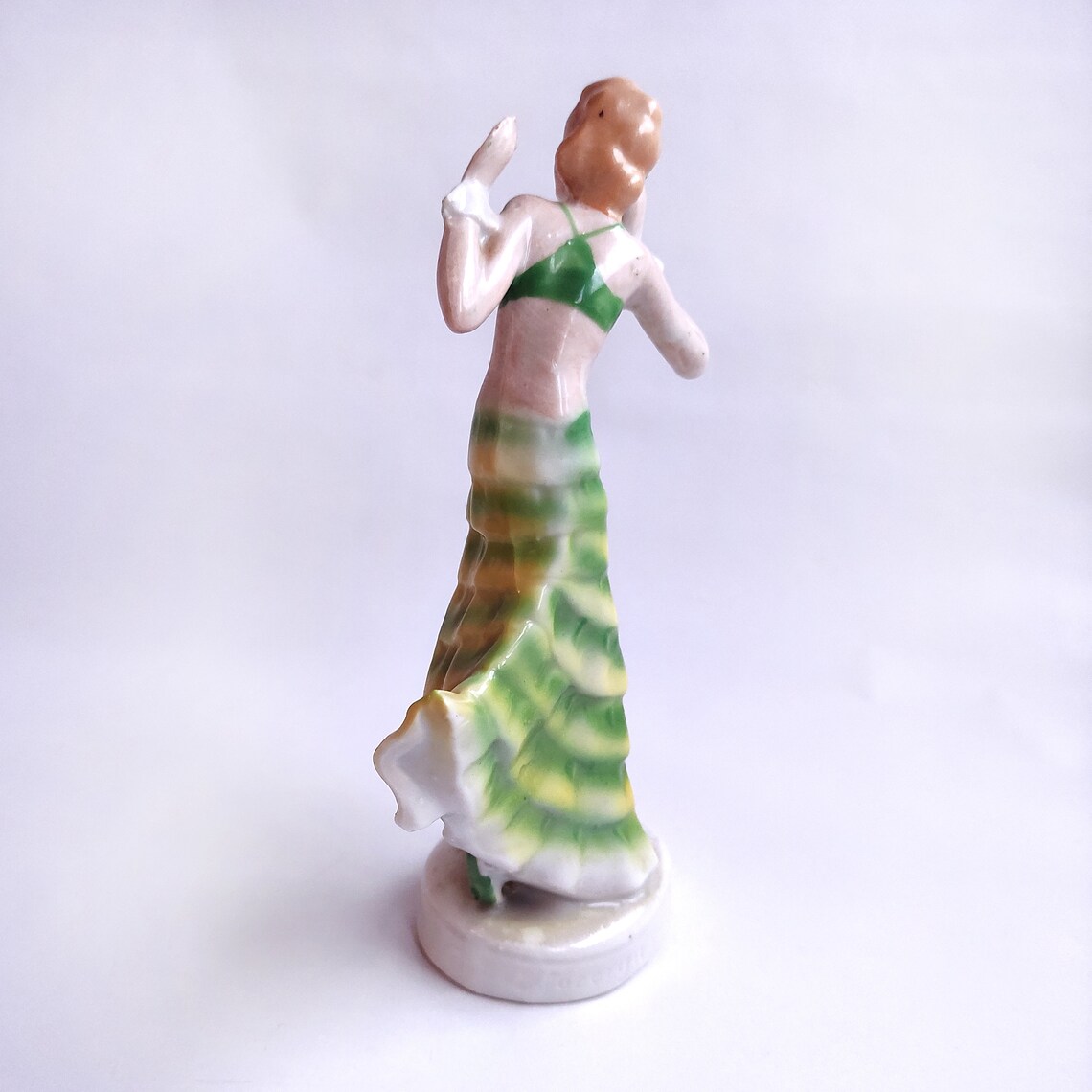Glistening Art Deco Porcelain Dancing Lady Figurine Girl Dancer ...