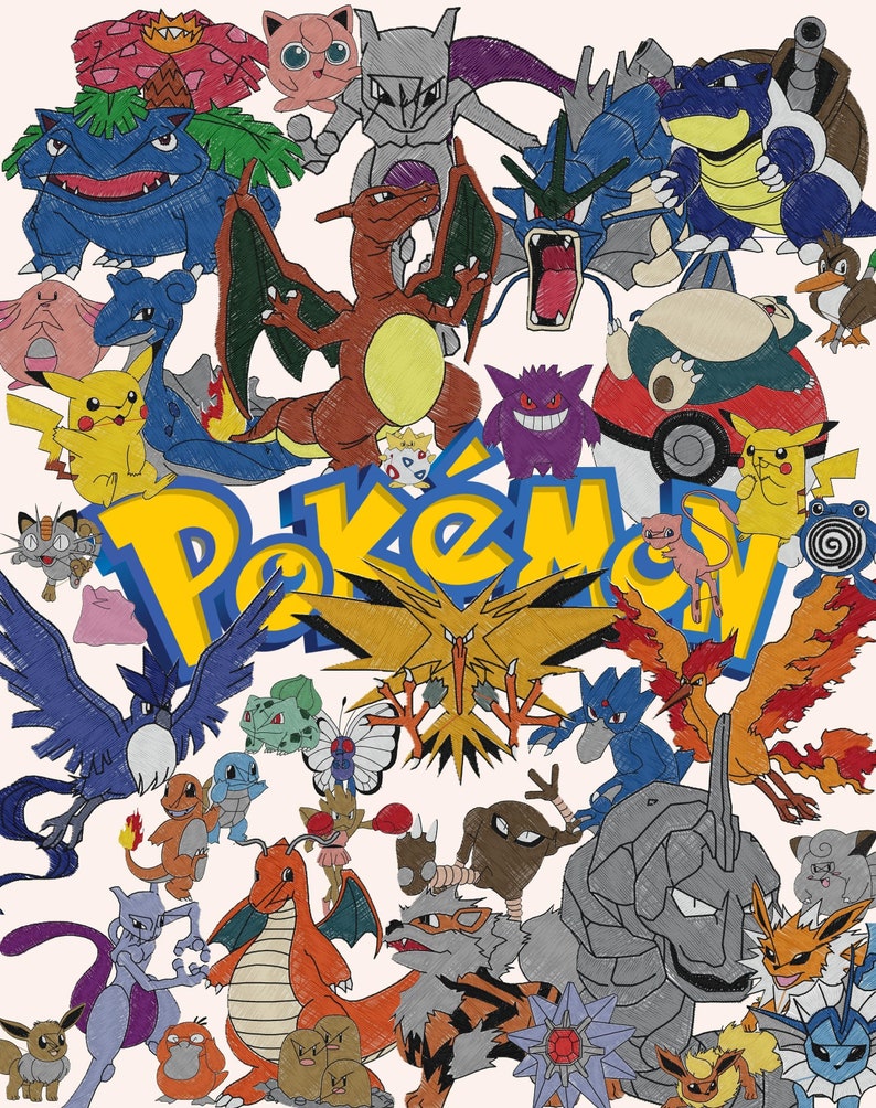 Top Selling Pokemon Embroidery Designs Pack With 41 Pokemons - Etsy