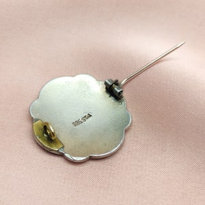 Rare Antique Thorleif Johnsen Enamel Brooch Sterling Silver Gold Bird ...
