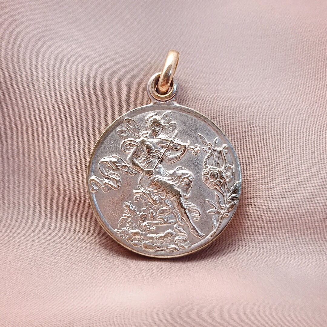 Darling Belle Époque Fairy Mirror Slide Locket Art Nouveau Musical ...