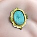 Antique Georgian Turquoise Paste Cameo Pinchbeck Frame Portrait Brooch ...