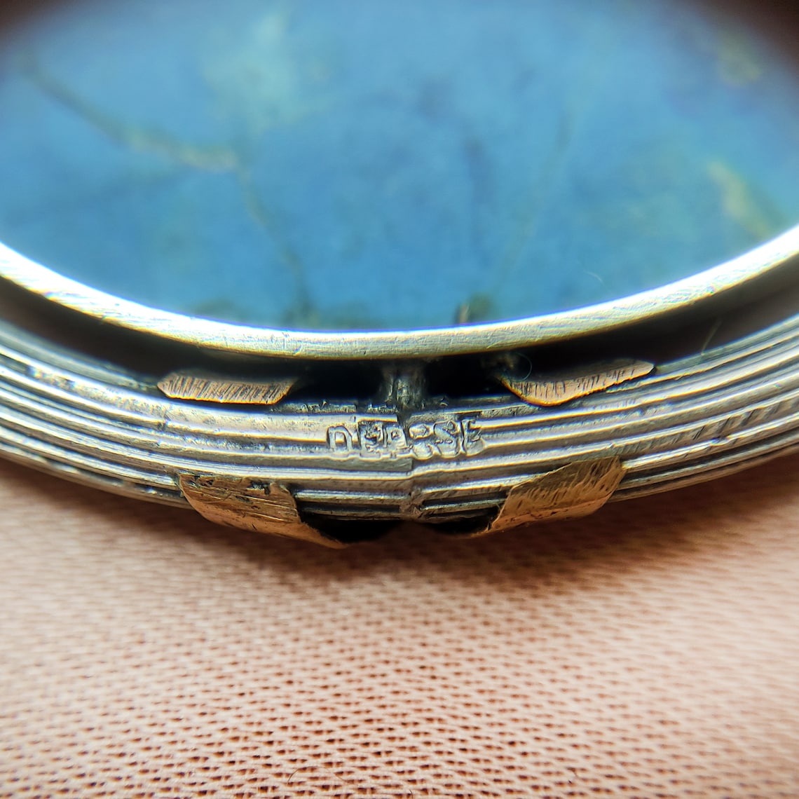 Rare Theodor Fahrner 935 Silver & Gold Jugendstil Brooch Sodalite ...