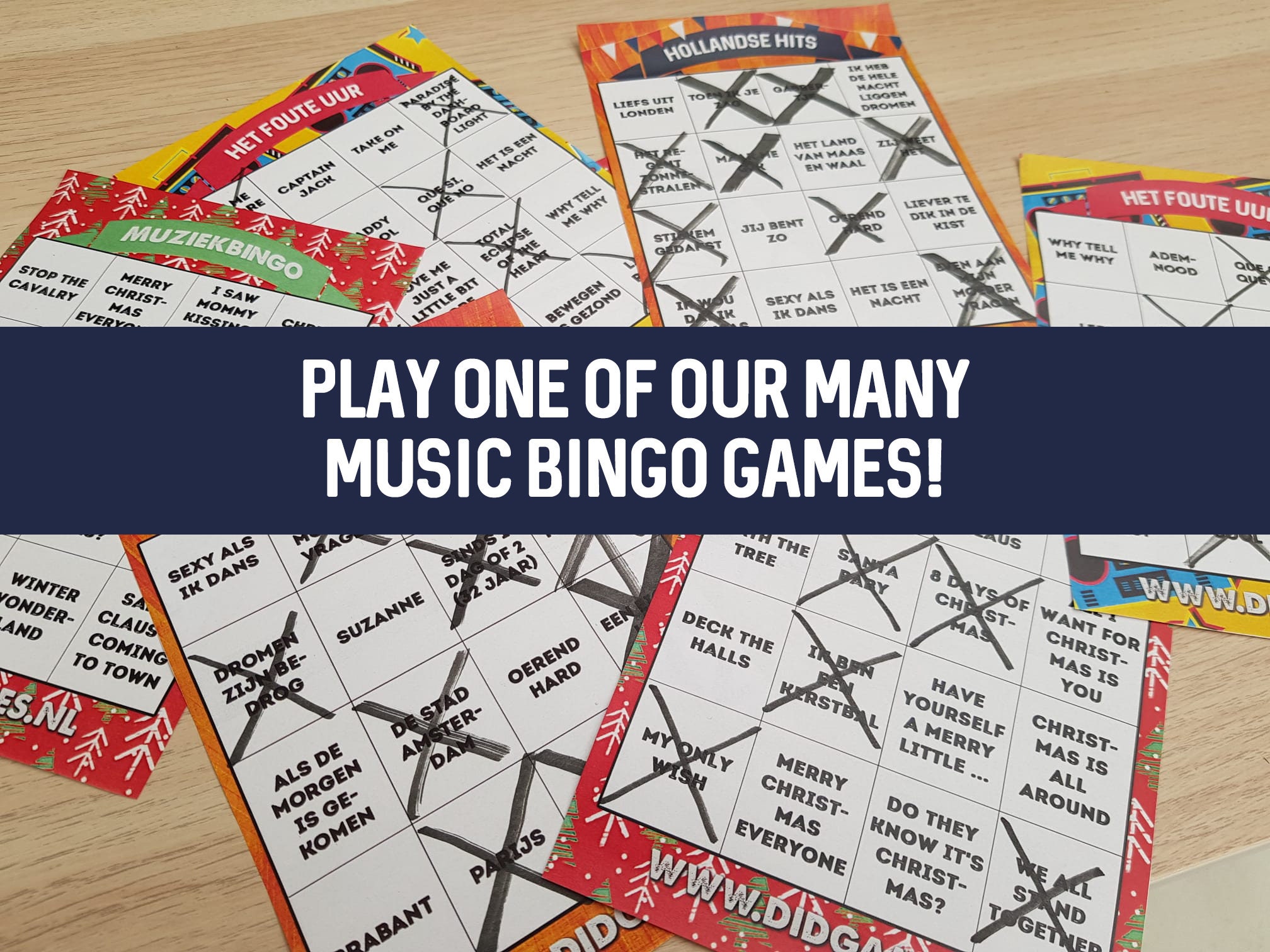 Music Bingo Cards - Christmas Party Theme - 25 Downloadable Cards ...