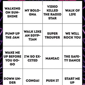 Music Bingo - 80's Mashup Theme - 25 Downloadable Cards - Etsy