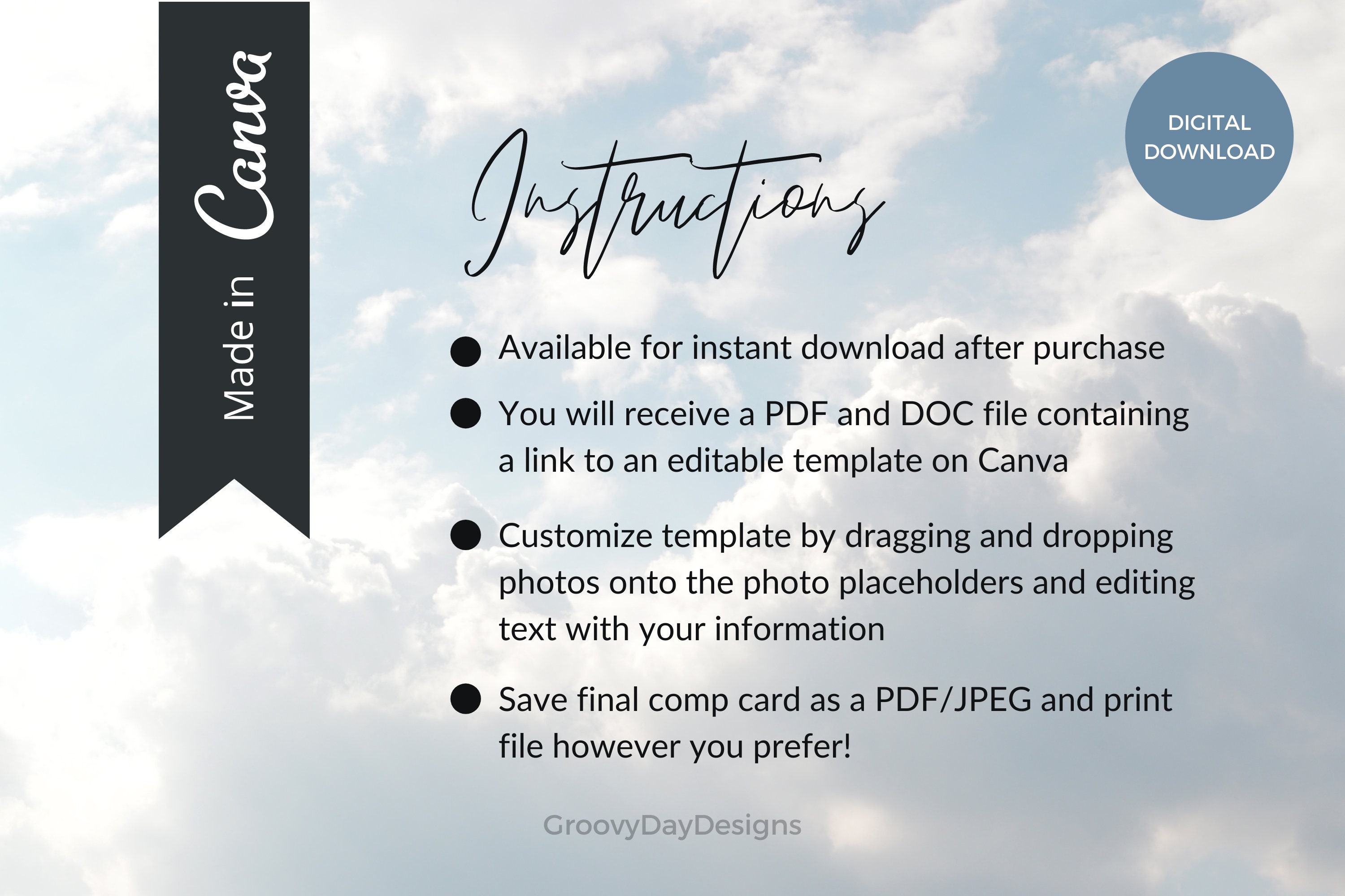 Design & Templates Paper & Party Supplies Fashion Model Zed Card Model ...