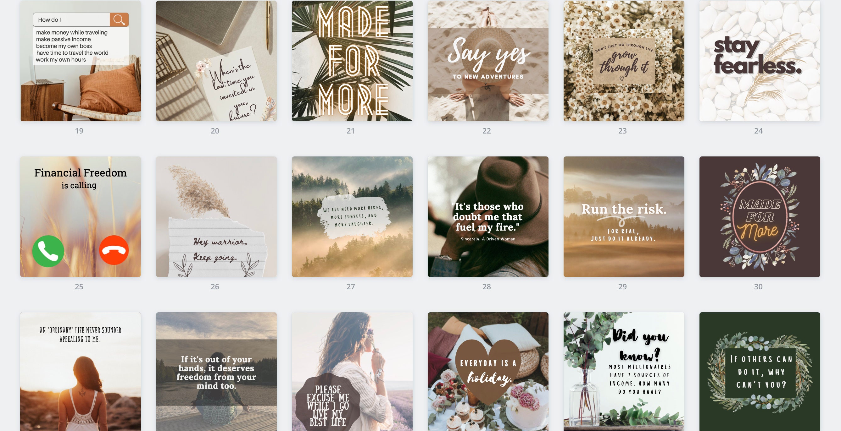 Boho Earthy Social Media Posts Customizable with Canva Pro | Etsy