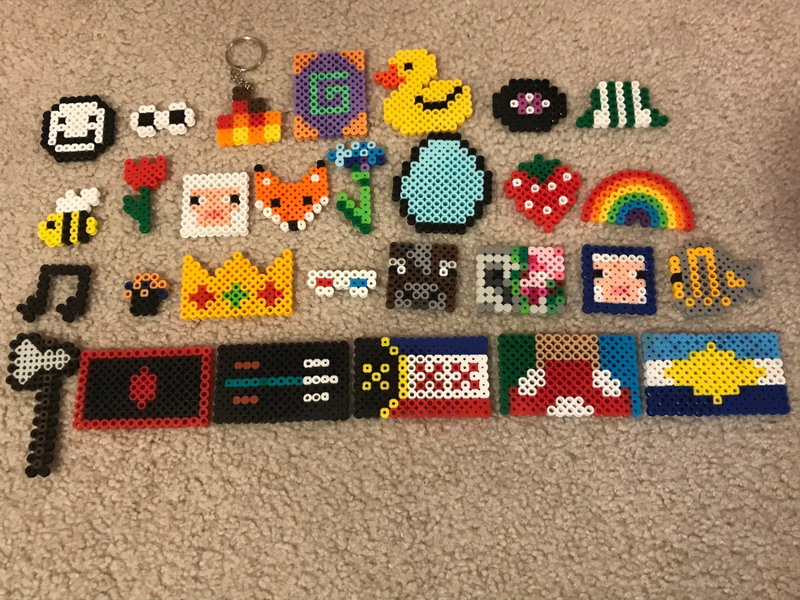 Dream Smp Inspired Perler Bead Keychains Etsy