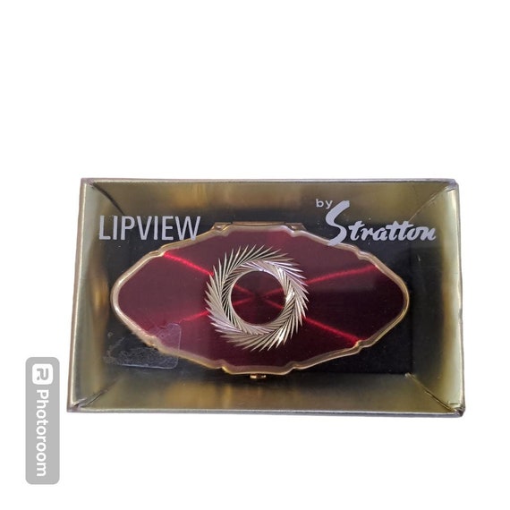 Vintage Stratton Metallic Red Lipview Lipstick Case /… - Gem