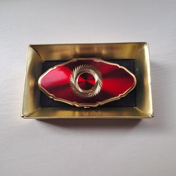 Vintage Stratton Metallic Red Lipview Lipstick Case /… - Gem