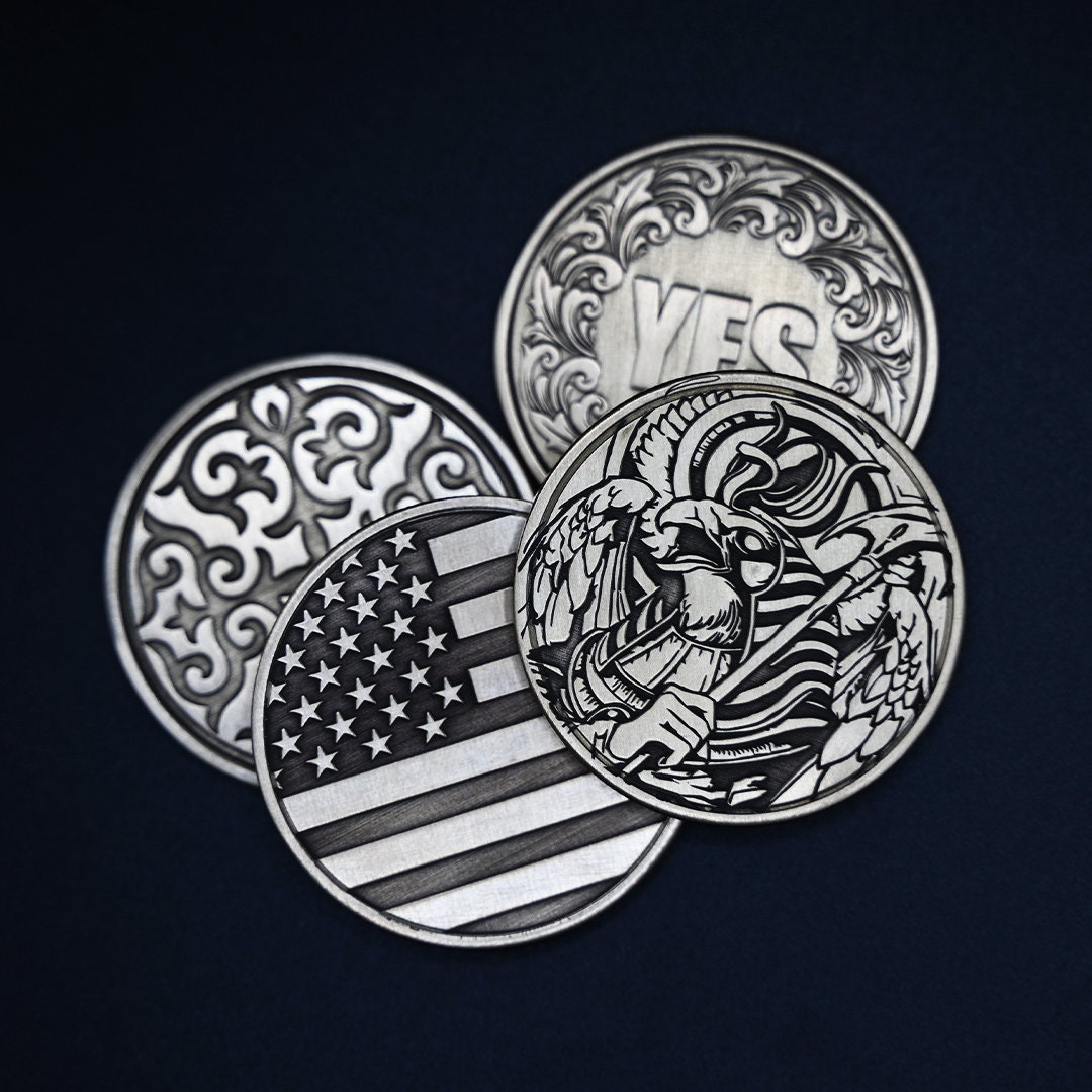 Custom Engraved Brass Challenge Coin & Decision Coin - Personalized ...