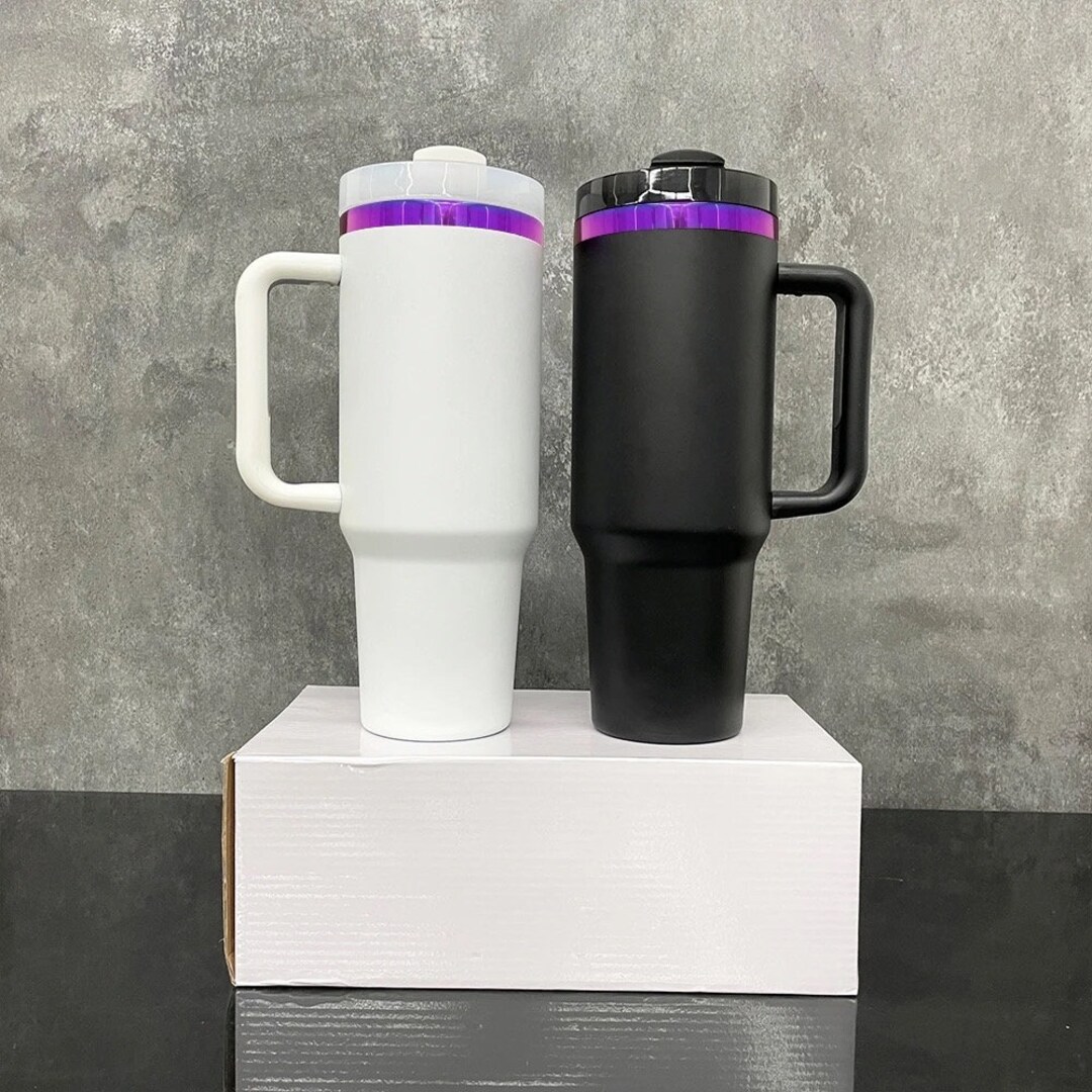 Blank 40oz Purple Plate Cup Removable Handle, 40oz Laser Blanks, 40oz ...