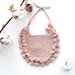 Crochet Baby SET FRILLY Bib and Pacifier Holder Crochet - Etsy