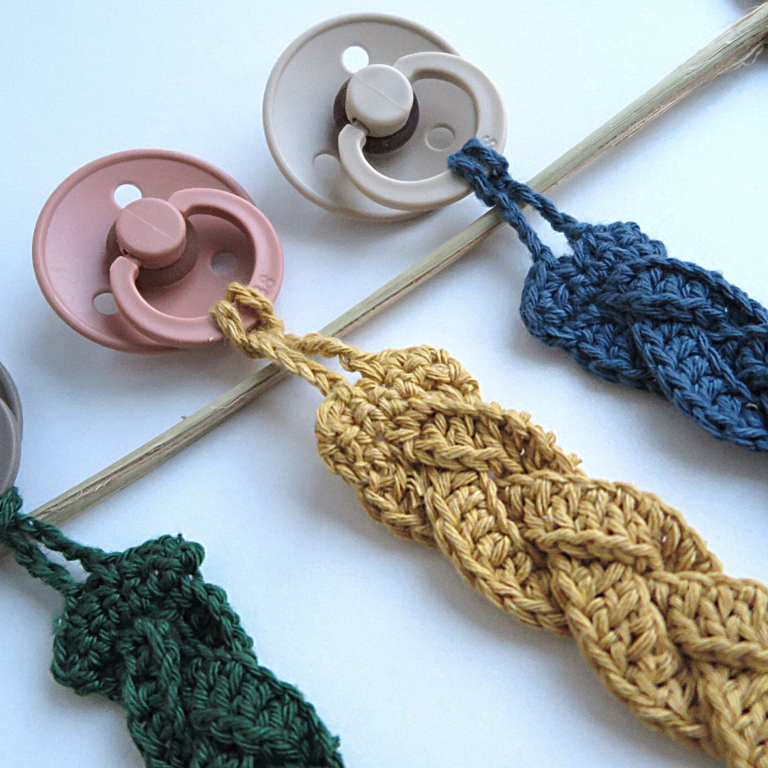 Crochet Pattern Pacifier Holder, Braided Pacifier Holder, Pacifier Clip ...
