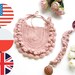Crochet Baby SET FRILLY Bib and Pacifier Holder Crochet - Etsy