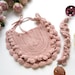 Crochet Baby SET FRILLY Bib and Pacifier Holder Crochet - Etsy