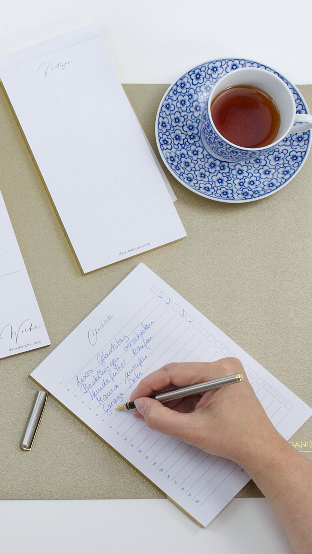 List Checklist Planner Gold Edge Gold Edge Checkboxes to Tick off ...