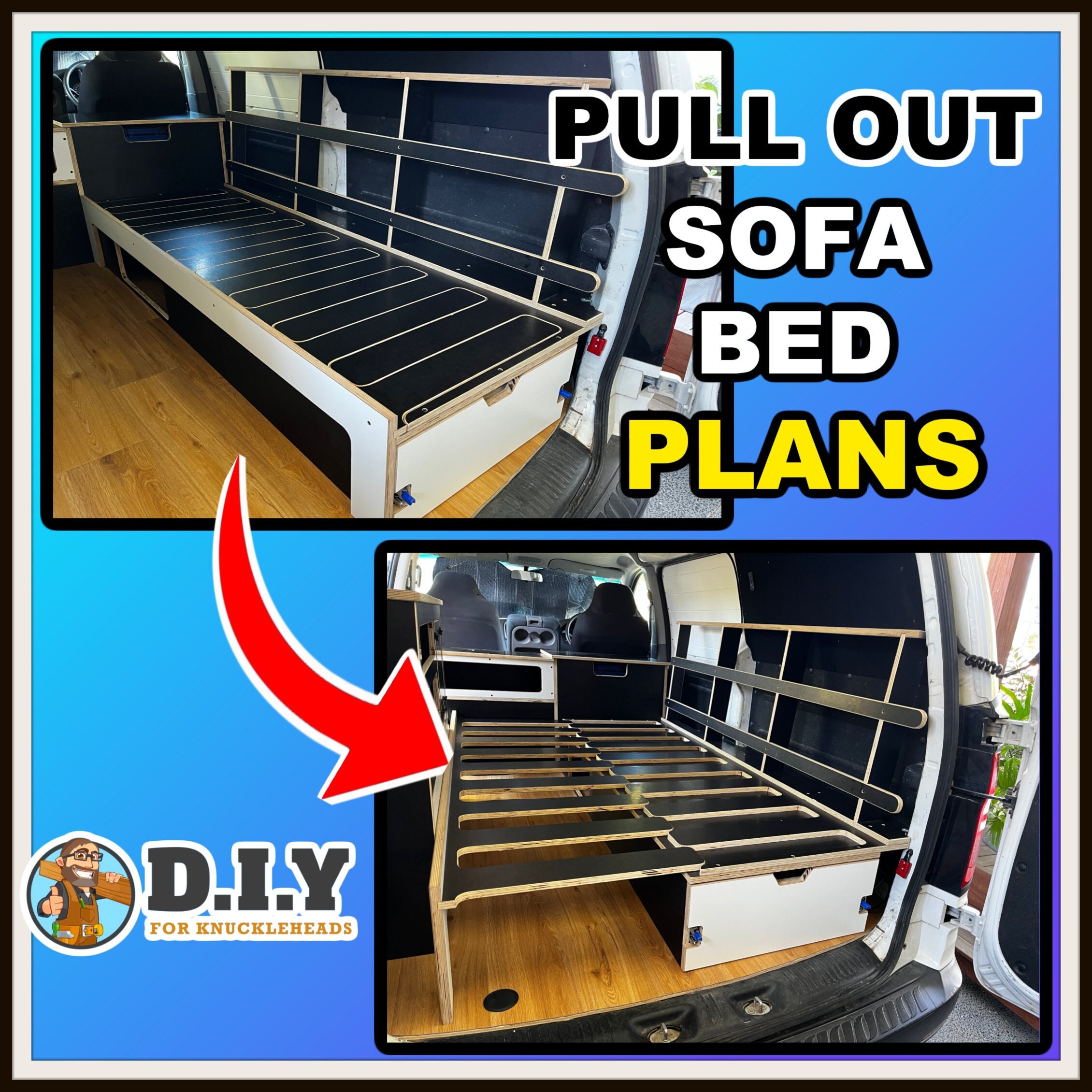 Camper Van Bed Camper Van Bed Plans Pull Out Camper Van Bed Camper Van Campervan Camper Van Folding Bed Camper Van Bed Conversion Etsy UK