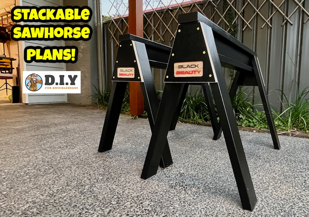 Easy to Build Sawhorses - Sawhorse Plans - Saw Horse - Saw Horse Plans ...