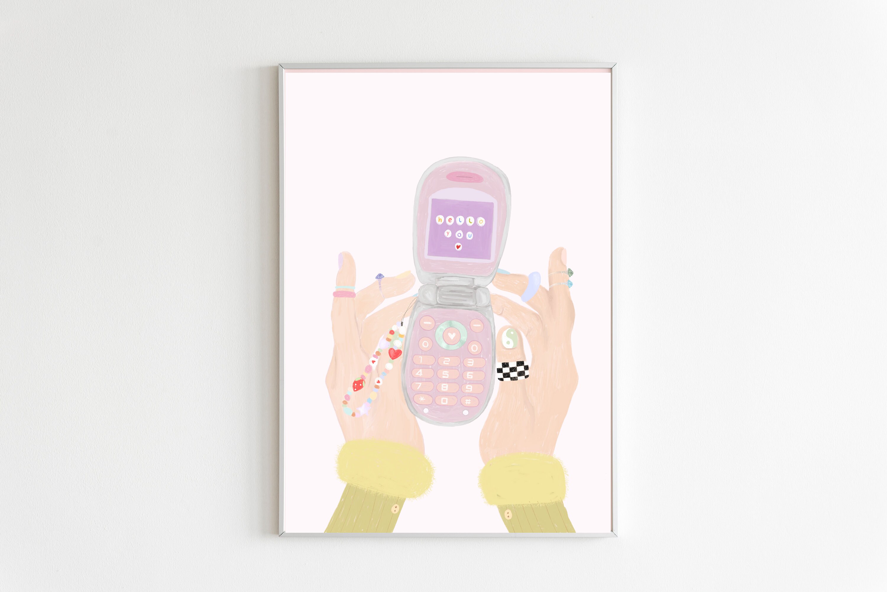 Flip Phone A4 Art Print - Etsy UK