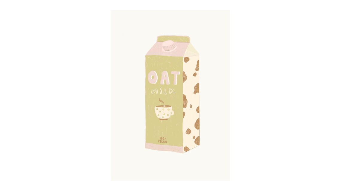 Oat Milk A4 Art Print - Etsy UK