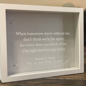 Memory Shadow Box; Keepsake Box; Memorial Box - Etsy