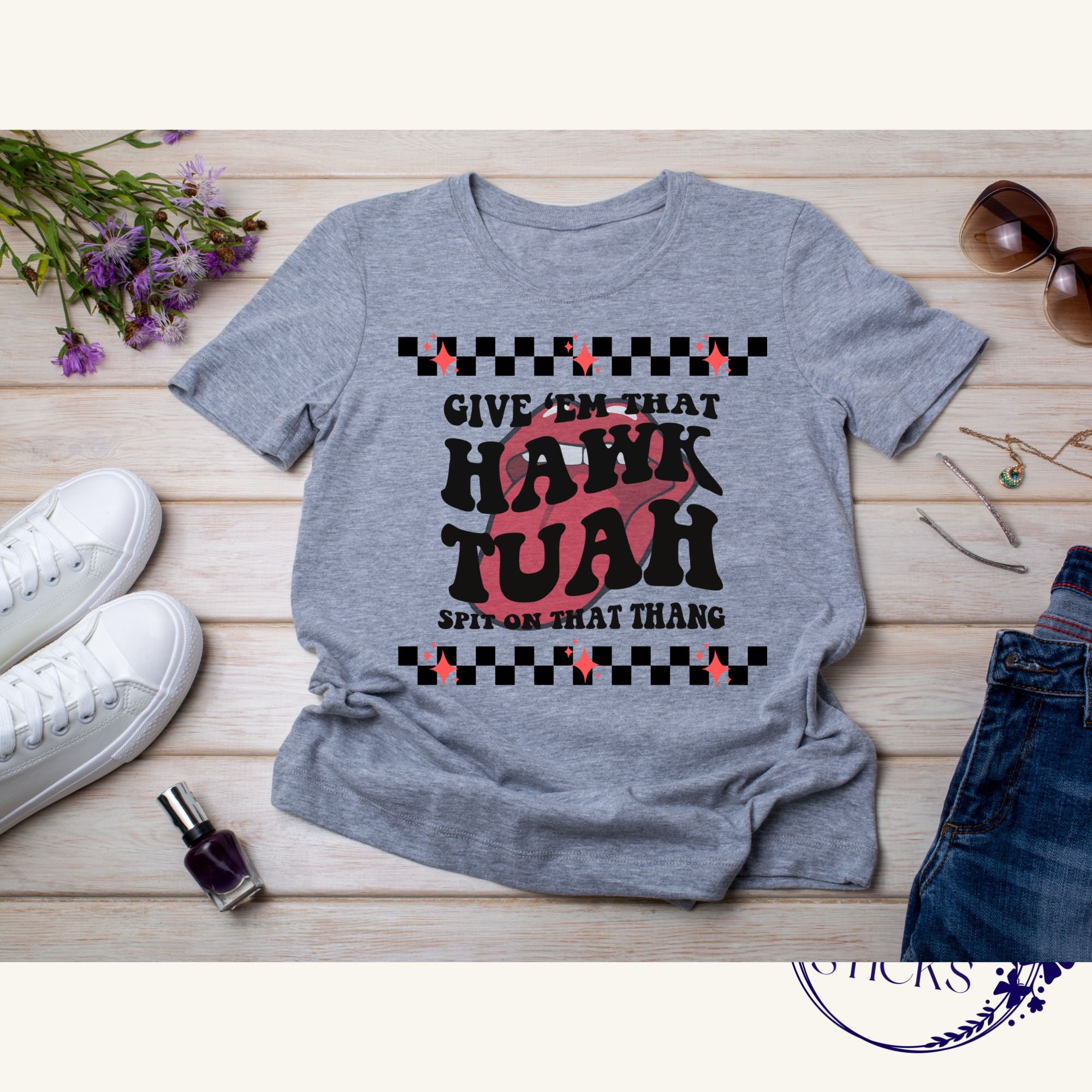 Give Em That Hawk Tuah PNG Viral Sayings Hawk Tuah Png Checkerboard ...