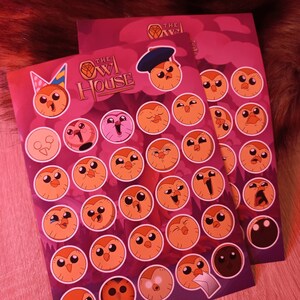 The Owl House Happy and Sad Hooty Sticker Pack - Etsy