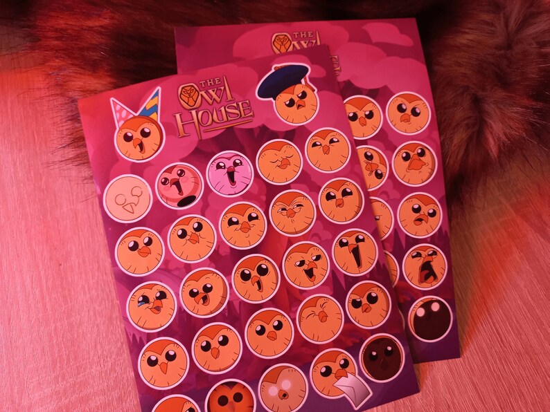The Owl House Happy and Sad Hooty Sticker Pack - Etsy